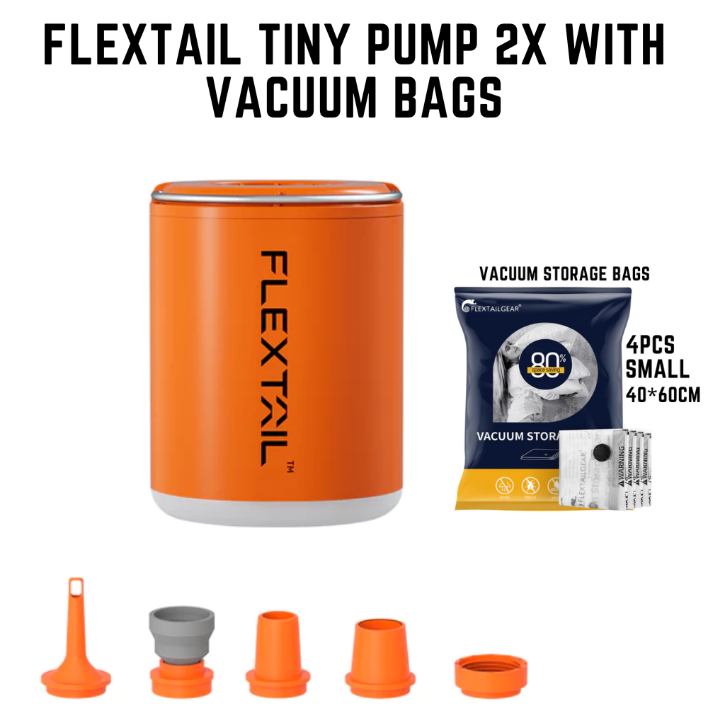 FLEXTAIL Tiny Pump 2X with Vacuum Bag 4 Pcs Set – Flextail